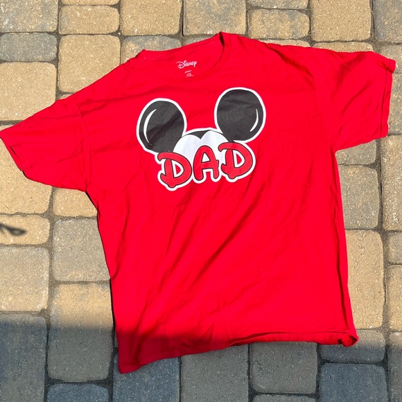 Disney | Shirts | Xl Red Disney Dad Tee | Poshmark